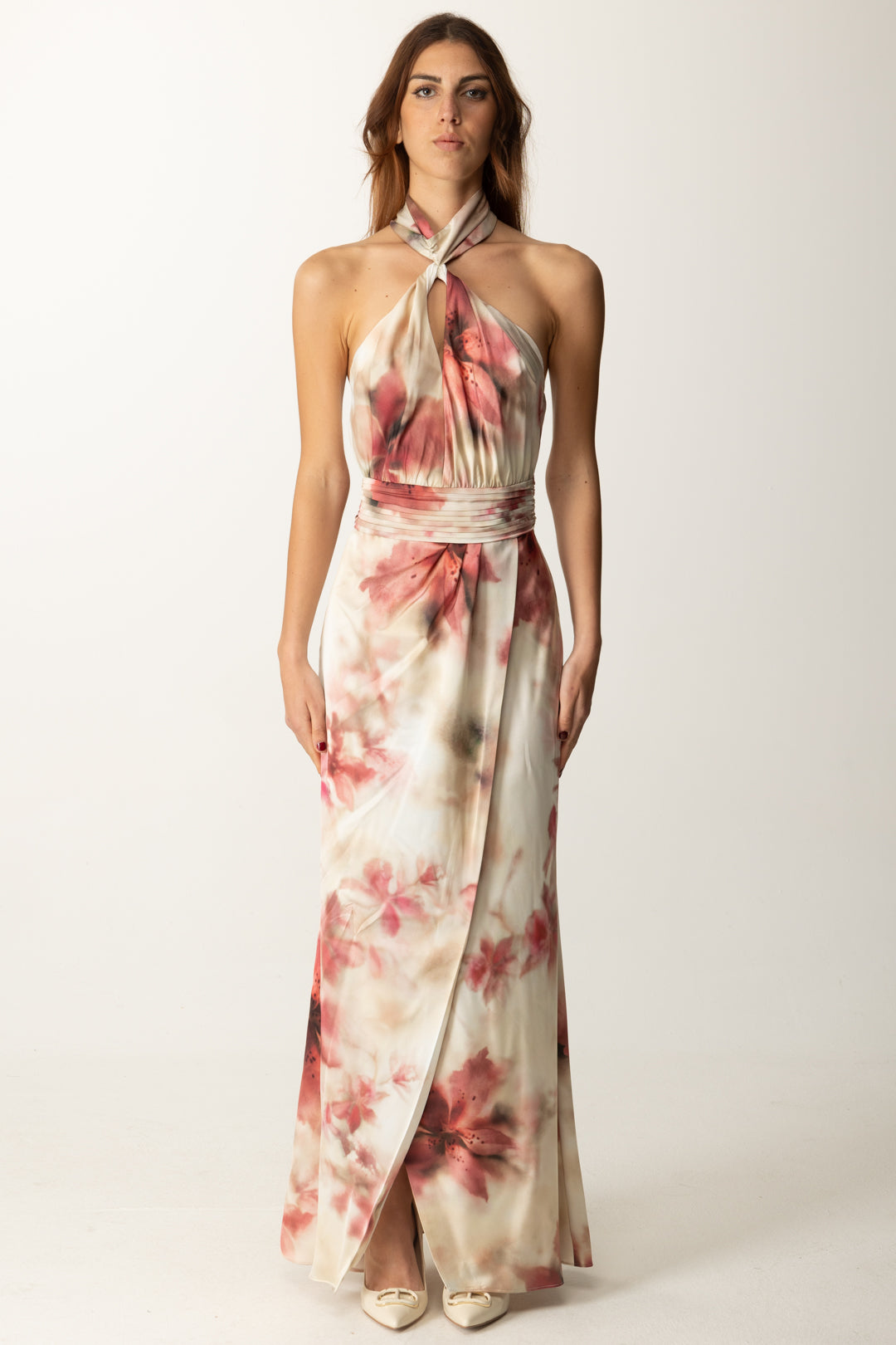 Marciano By Guess Donna Abito Lungo Bianca con Stampo Floreale 5GGK18 ...